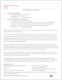 Reproductive Health Access Project | IUD Aftercare Instructions ...