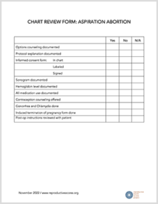 Reproductive Health Access Project | 2022-11 MVA Chart Review Form ...