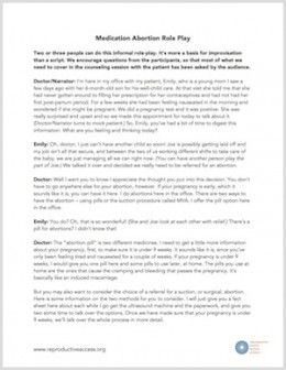 Reproductive Health Access Project | Role-play Script for Teaching ...