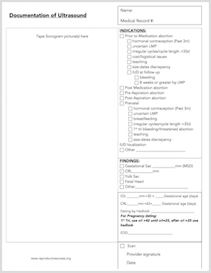 Reproductive Health Access Project | Ultrasound Chart Form ...