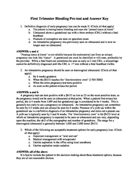Reproductive Health Access Project | First Trimester Bleeding Pretest ... Reproductive Health Access Project | First Trimester Bleeding Pretest ...