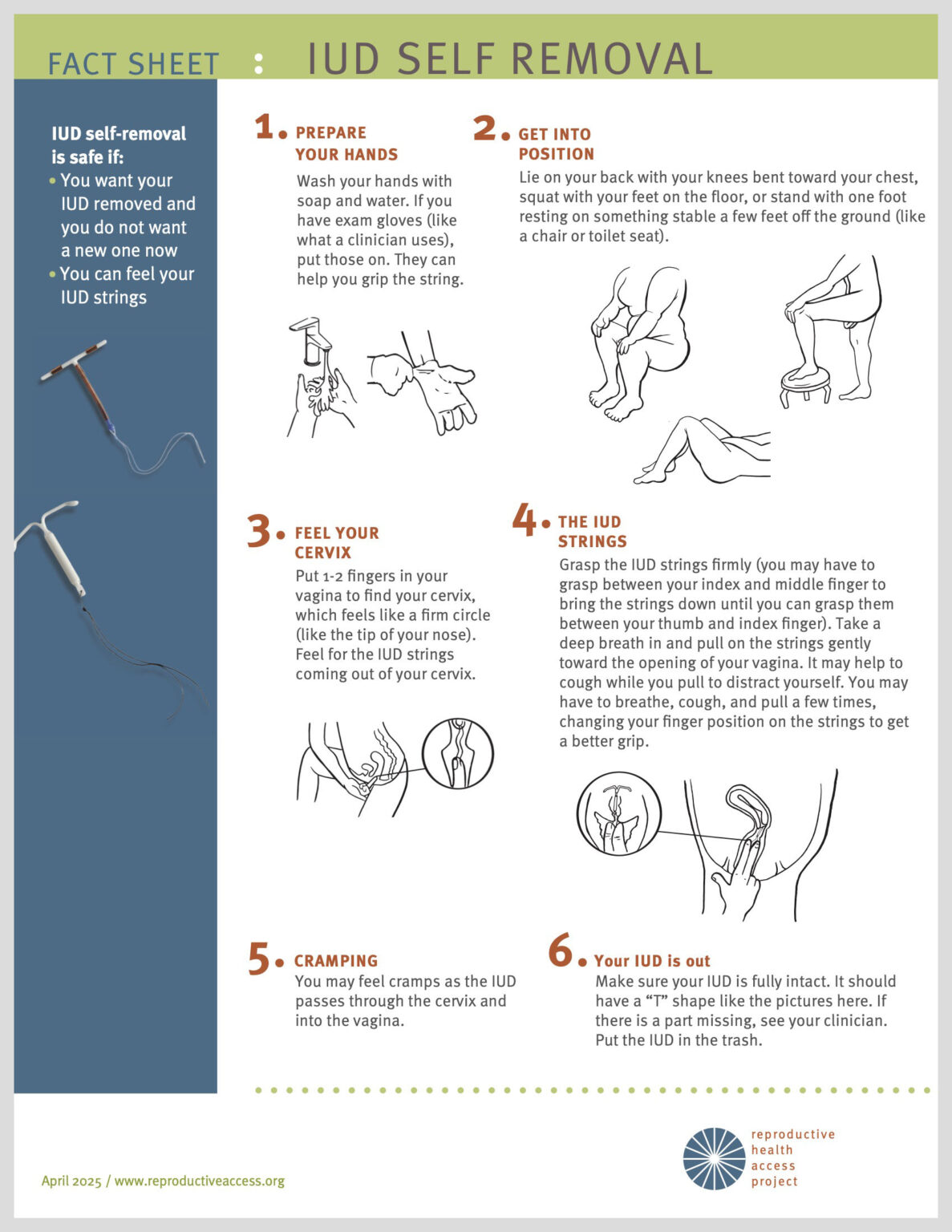 Reproductive Health Access Project | IUD Self-Removal Fact Sheet ...