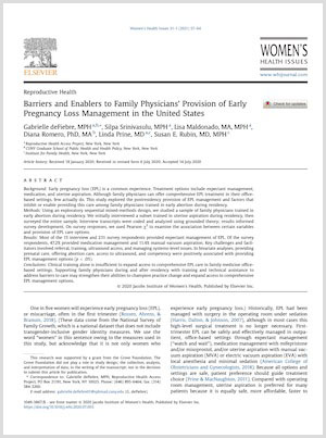 Reproductive Health Access Project | Barriers and Enablers to Early ...