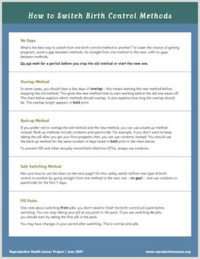 Reproductive Health Access Project | How to Switch Birth Control ...