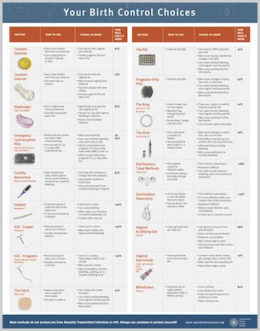 Reproductive Health Access Project | Birth Control Choices Poster