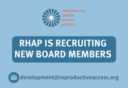 Reproductive Health Access Project | Apply to Join RHAP’s Board of ...