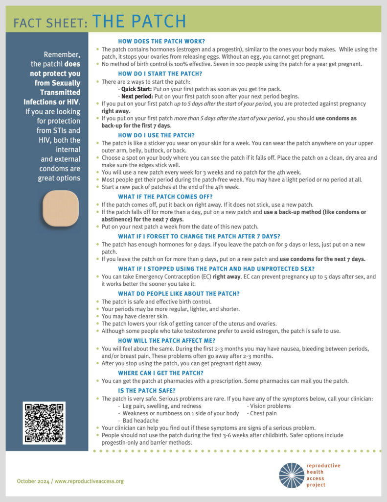 Reproductive Health Access Project | Patch User Guide - Reproductive ...