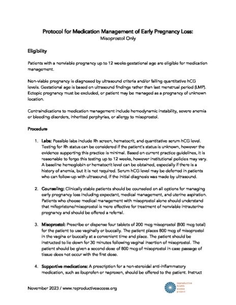 Reproductive Health Access Project 2023 11 Epl Mm Miso Protocol Final
