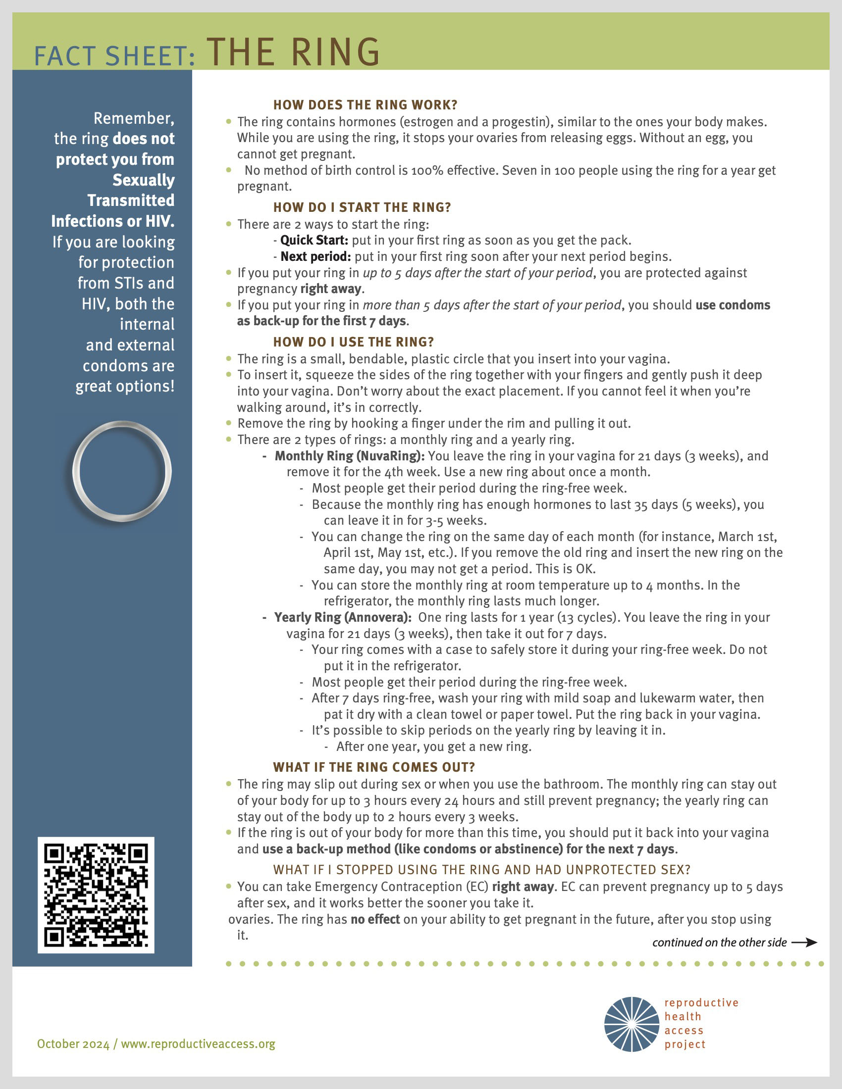 Reproductive Health Access Project | Ring User Guide - Reproductive ...