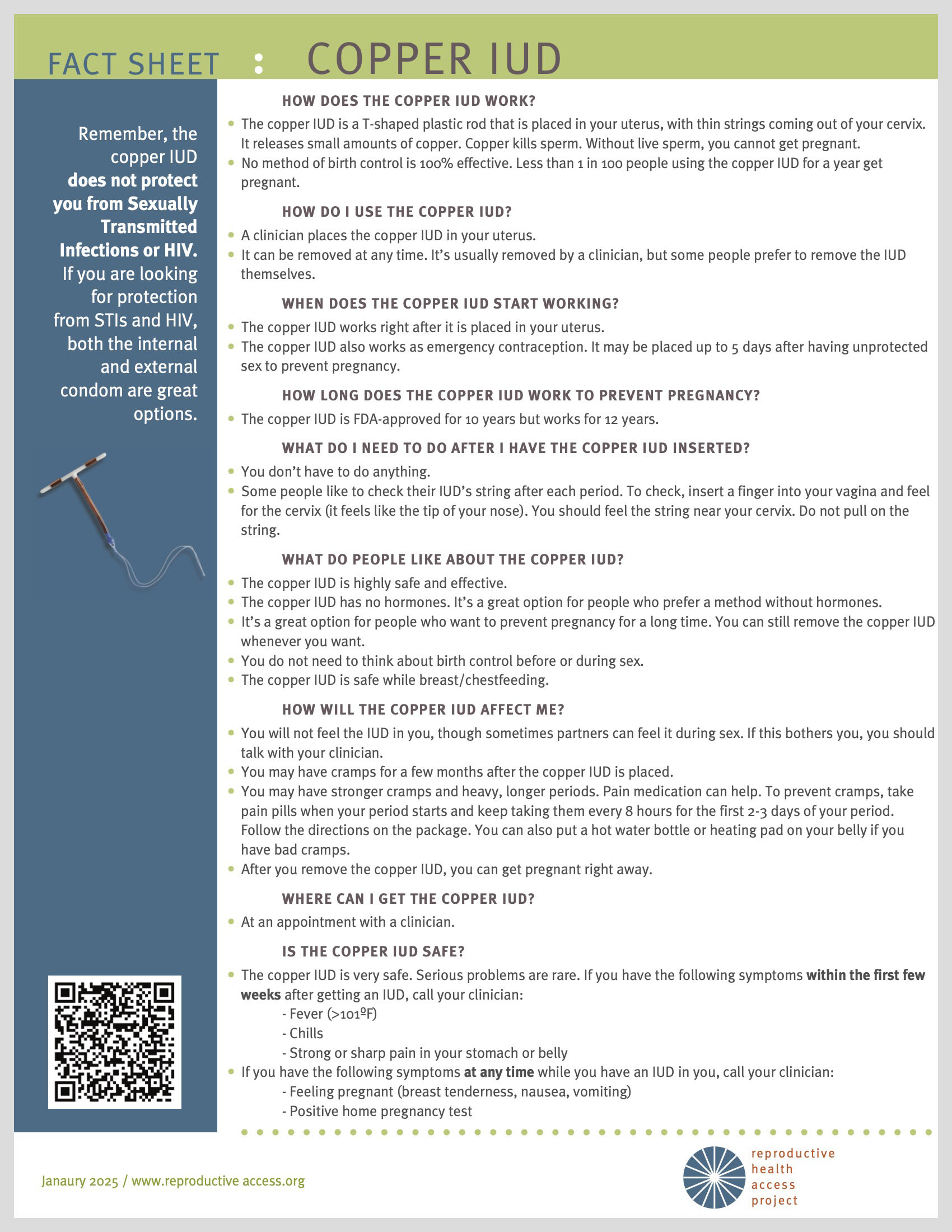 Reproductive Health Access Project | Copper IUD User Guide ...